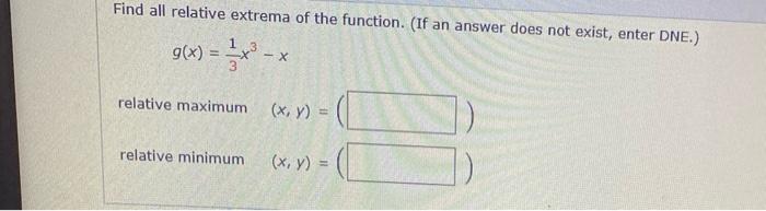 Solved Find all relative extrema of the function. (If an | Chegg.com