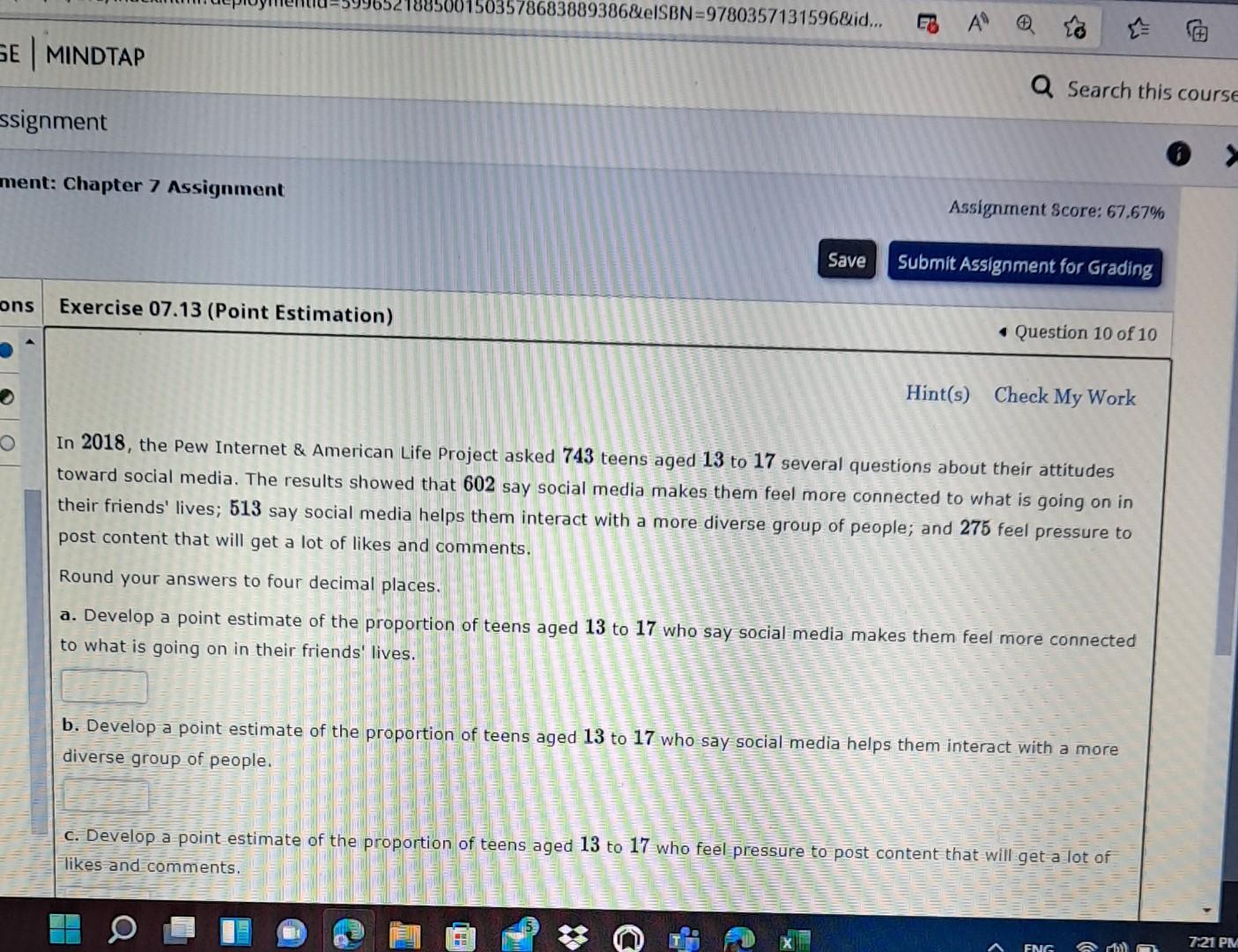 Solved Questions Exercise 07.22 Algo (Sampling Distribution | Chegg.com