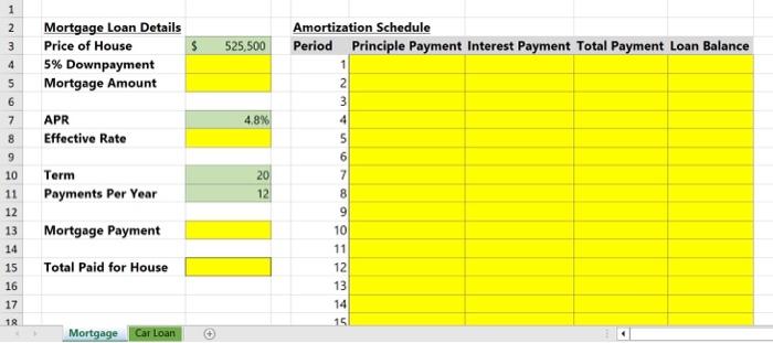 I need help with filling out some excel spreadsheets | Chegg.com