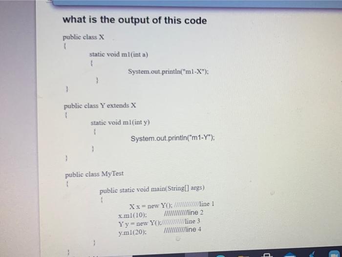 Solved what is the output of this code public class X static | Chegg.com