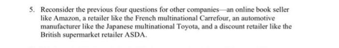 Solved 5. Reconsider the previous four questions for other | Chegg.com