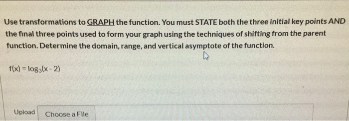 Solved Use transformations to GRAPH the function. You must | Chegg.com