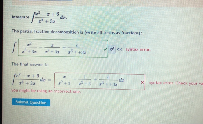 Solved EXERCISES 3.4 Partial Fractions Score: 55/80 8/8 | Chegg.com