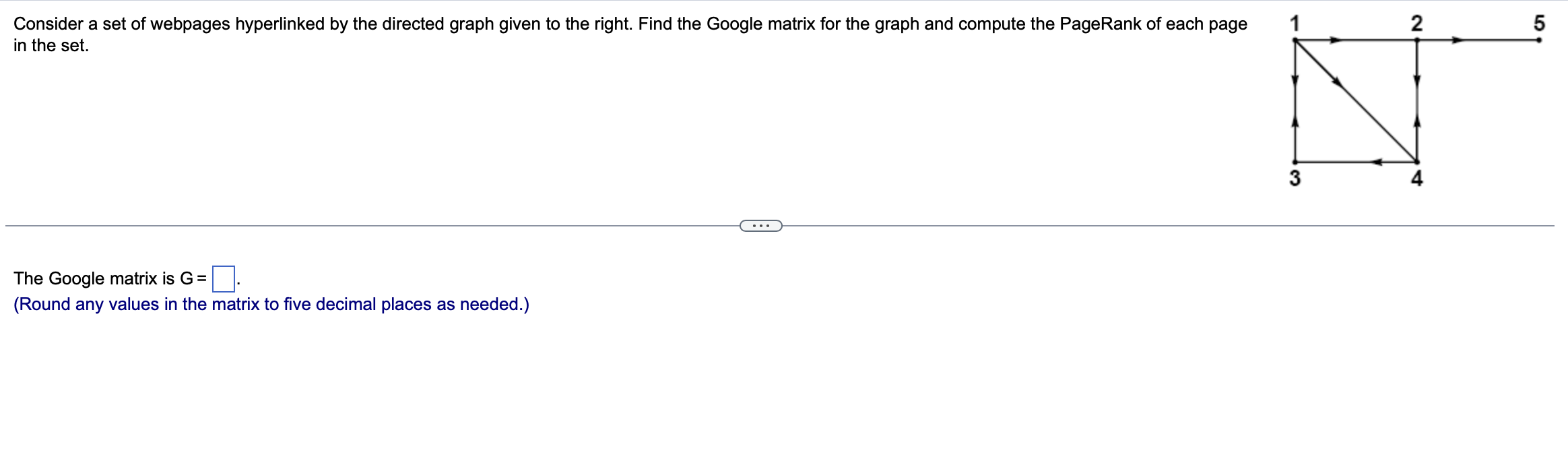 Solved Consider a set of webpages hyperlinked by the | Chegg.com