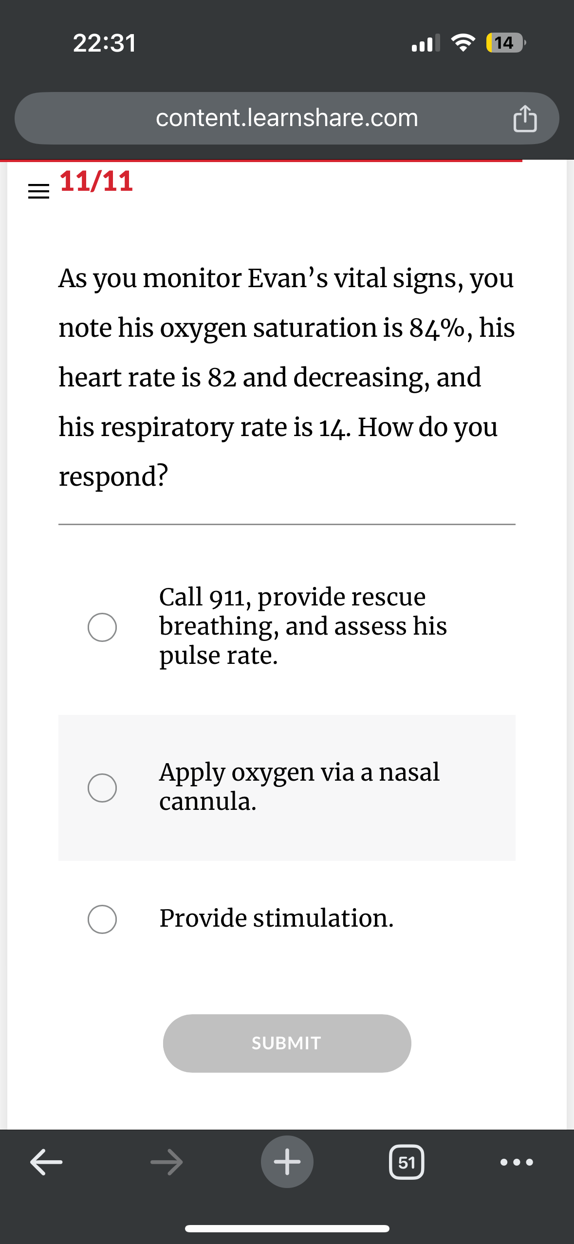 Solved As you monitor Evan's vital signs, you note his | Chegg.com