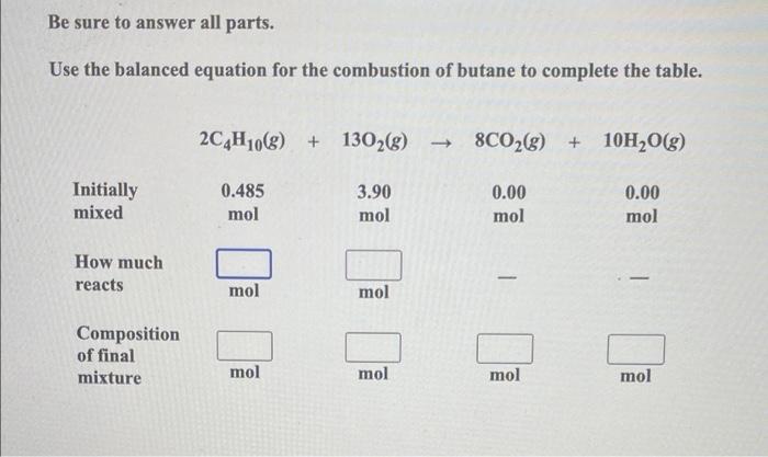 Solved Be sure to answer all parts. Use the balanced | Chegg.com