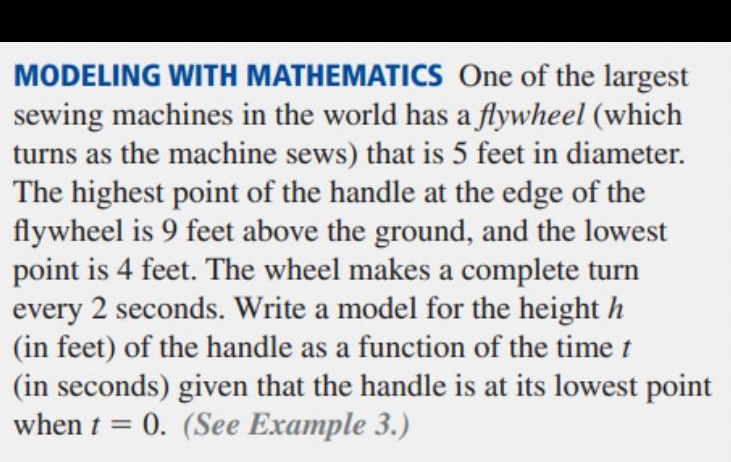 Solved MODELING WITH MATHEMATICS One of the largest sewing | Chegg.com