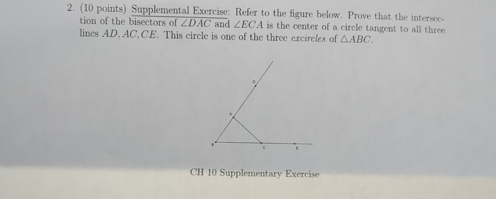 Solved (10 ﻿points) ﻿Supplemental Exercise: Refer to the | Chegg.com