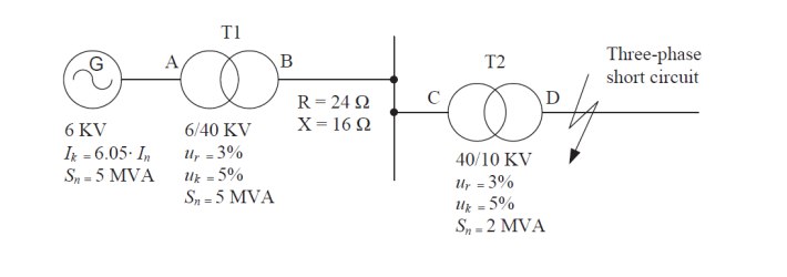 Calculate The Three Phase Short Circuit Current For