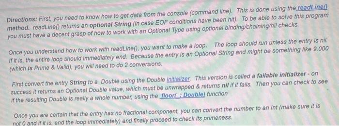 Solved You will write a command line program (in Swift) | Chegg.com