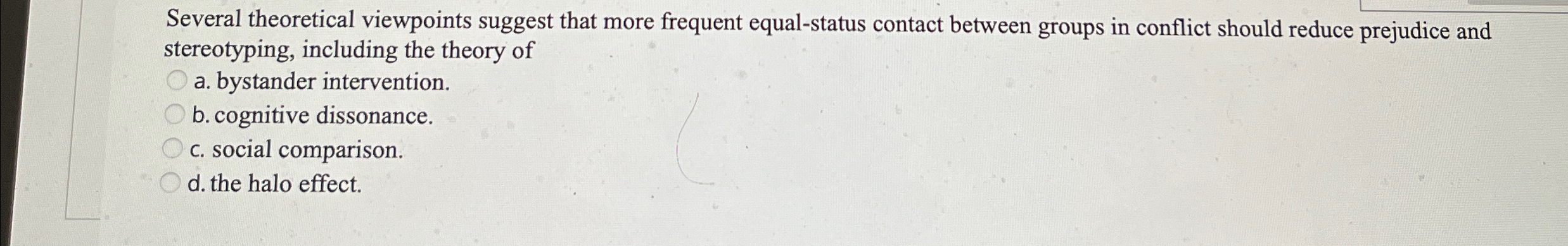Solved Several theoretical viewpoints suggest that more | Chegg.com