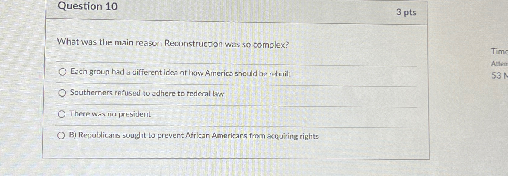 Solved Question 103 ﻿ptsWhat was the main reason | Chegg.com