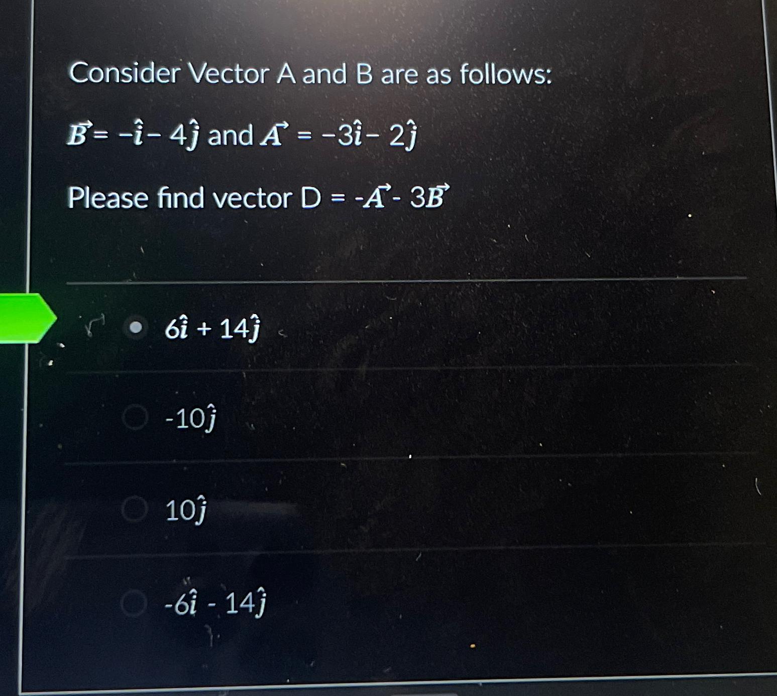 Solved Consider Vector A and B ﻿are as | Chegg.com