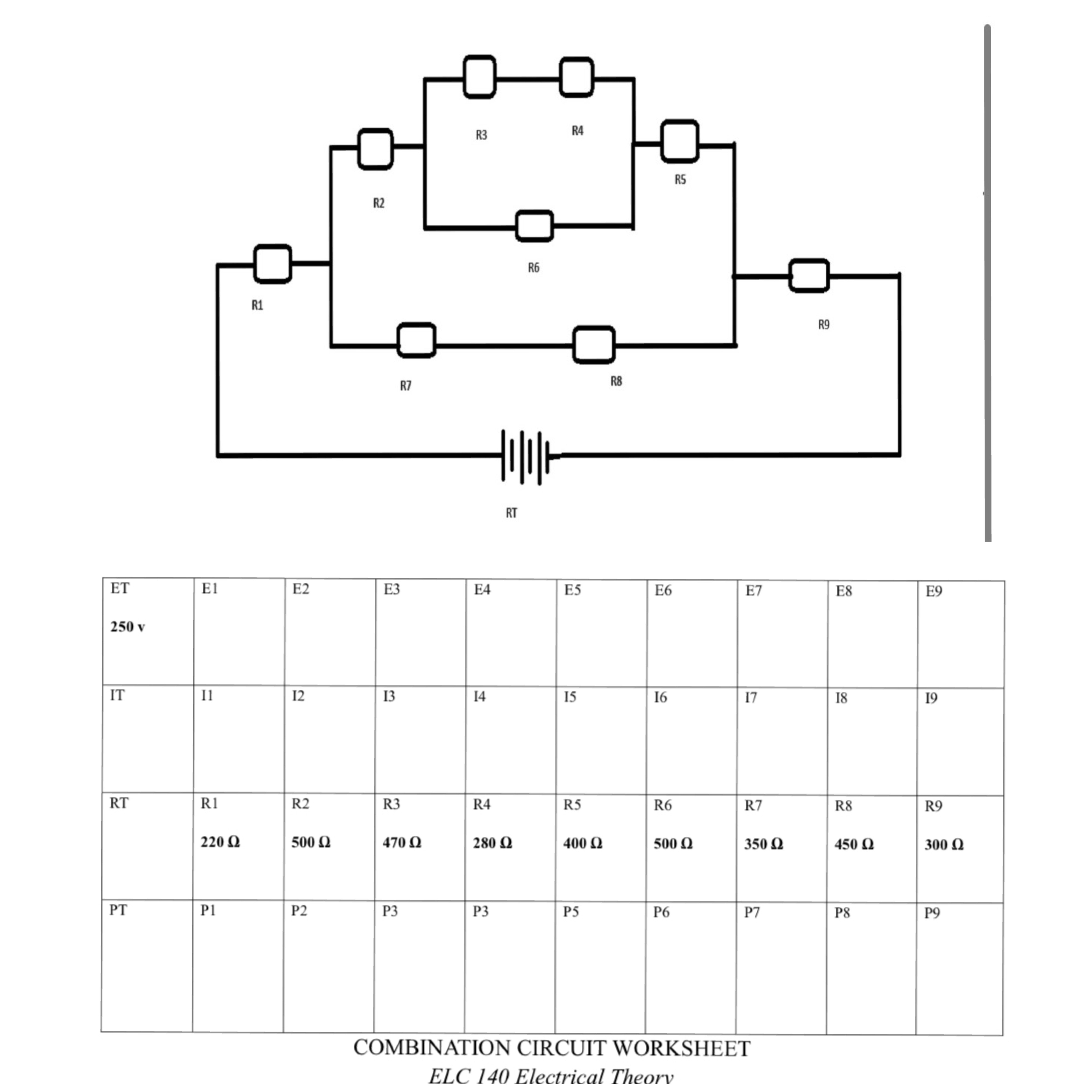 Solved combination circuit i dont know how to solve | Chegg.com