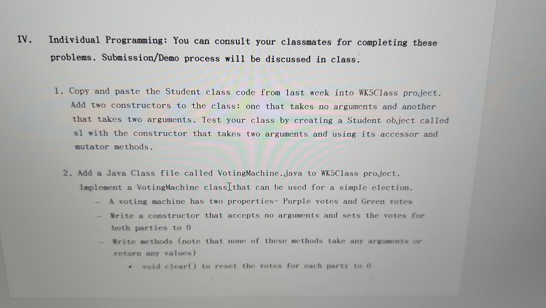 Solved 1. Copy and paste the Student class code from 1ast | Chegg.com