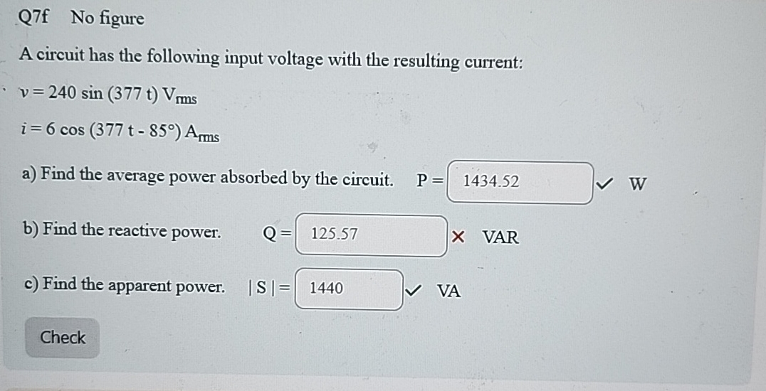 Solved Q7f No figureA circuit has the following input | Chegg.com
