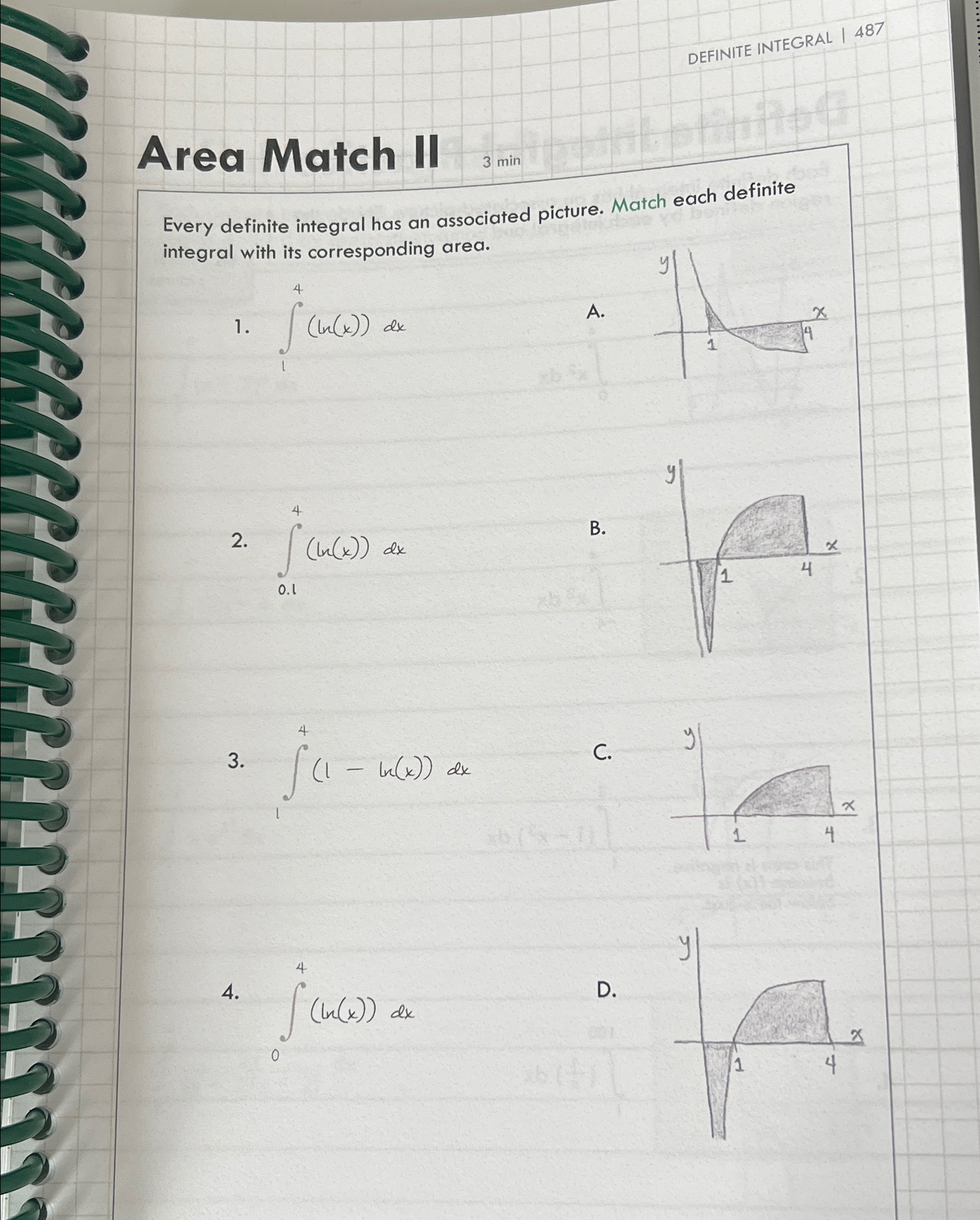 Solved Area Match II ?3 min Every definite integral has an | Chegg.com