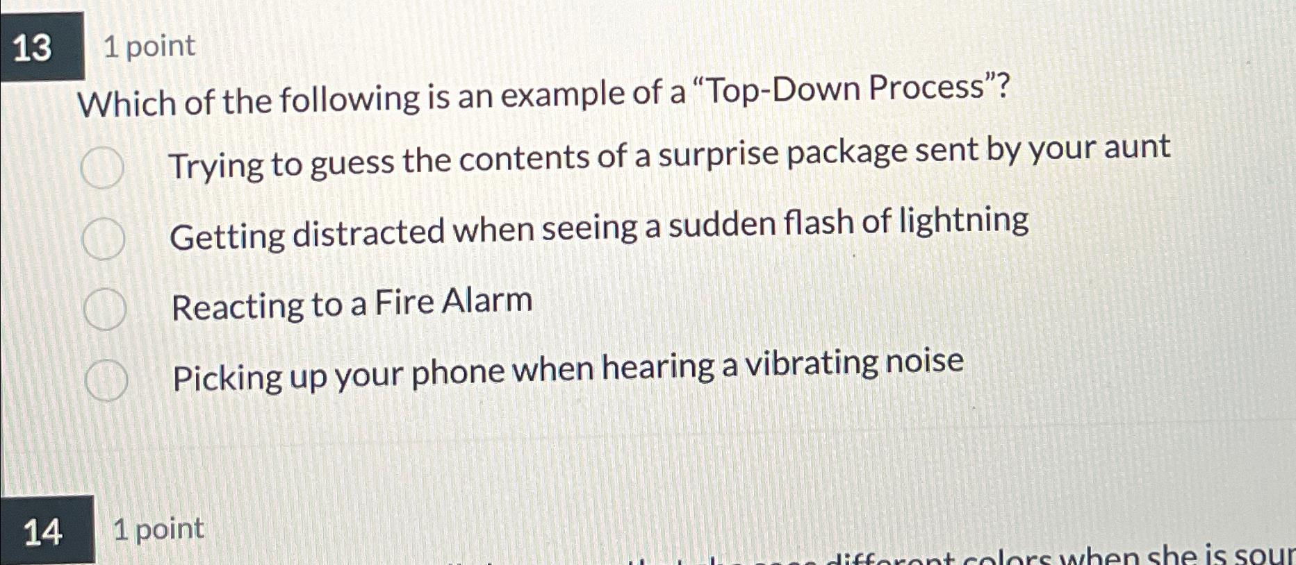 Solved 131 ﻿pointWhich of the following is an example of a | Chegg.com