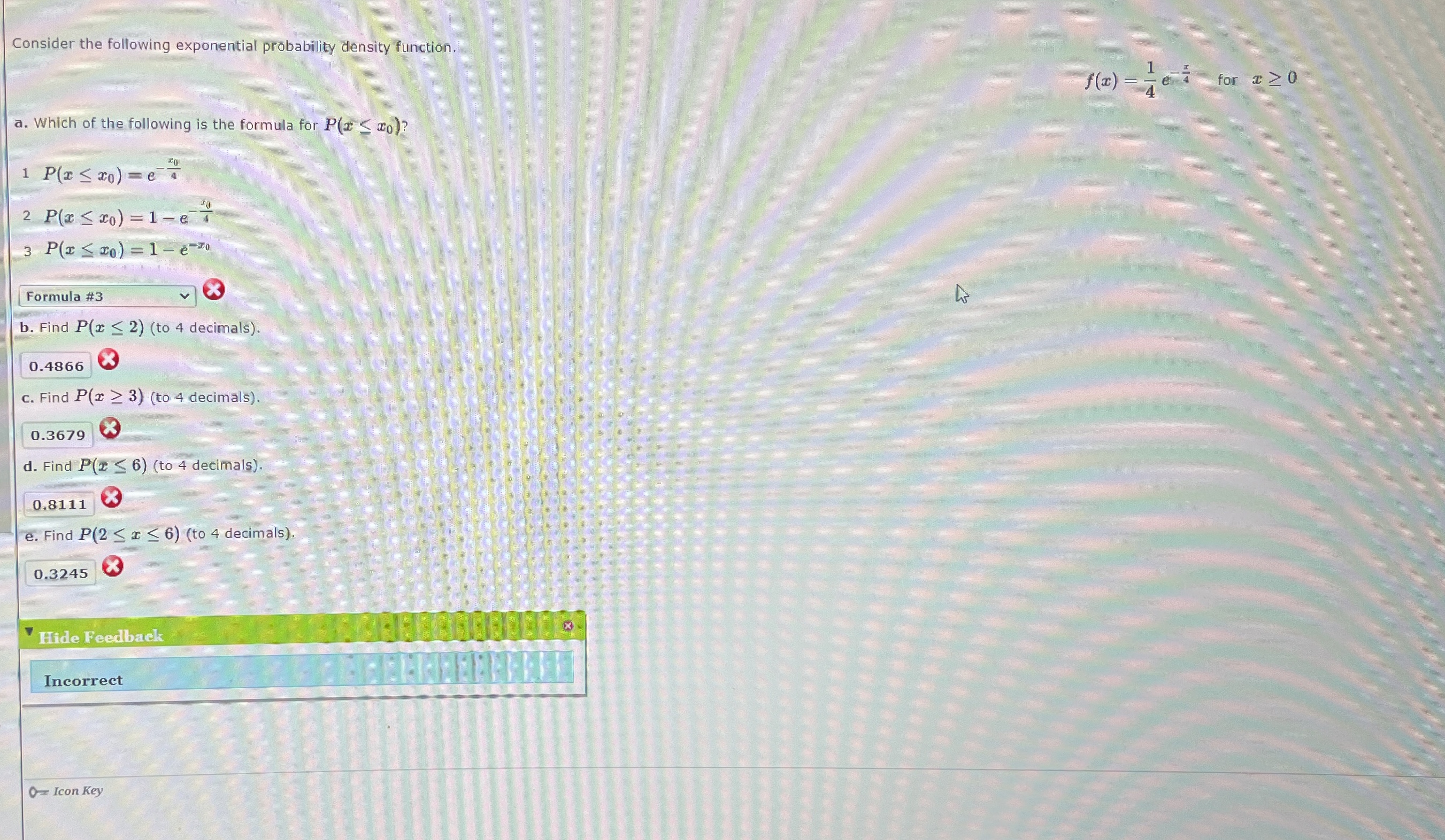Solved Consider the following exponential probability | Chegg.com