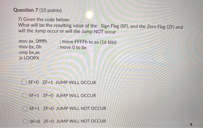Solved Question 1 (10 points) 1) Given the code below: What | Chegg.com