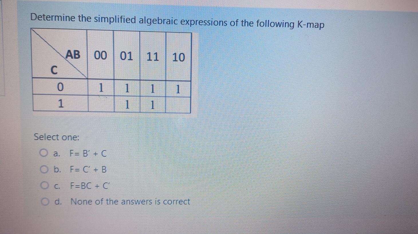 Solved Determine the simplified algebraic expressions of the | Chegg.com
