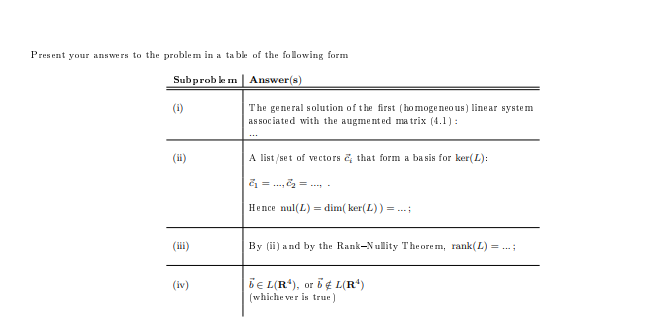 Solved 1. (Linear Maps: Kernels, Ranges, Rank-Nwlity Tl core | Chegg.com