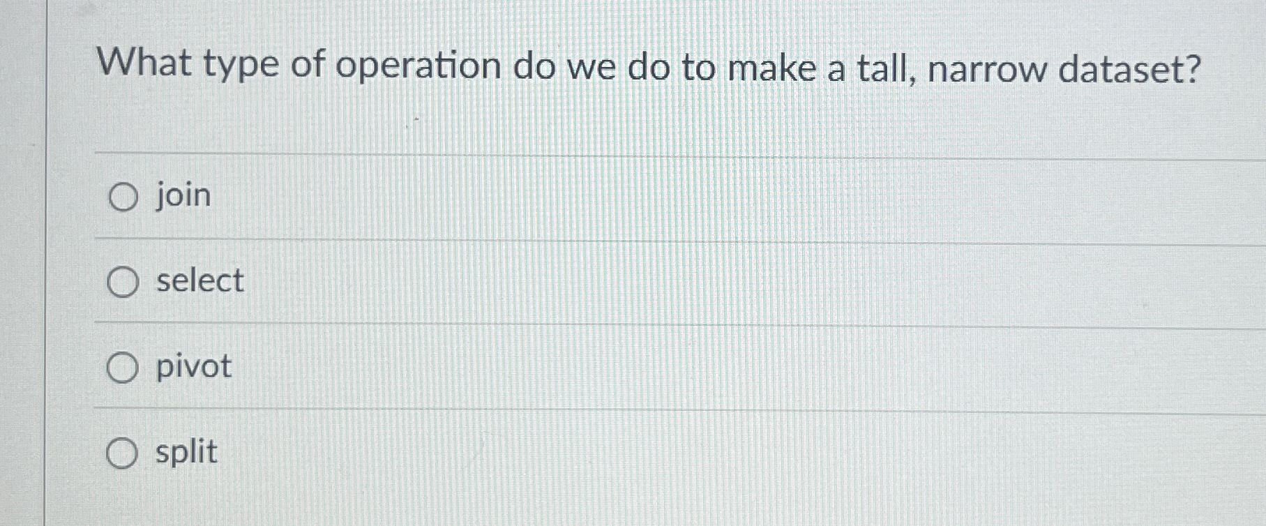 Solved What type of operation do we do to make a tall, | Chegg.com