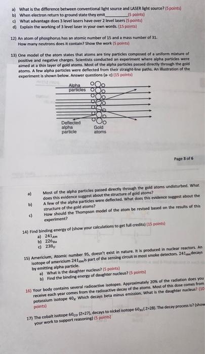 Solved a) What is the difference between conventional light | Chegg.com