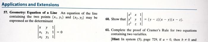 Solved Applications and Extensions 57. Geometry: Equation of | Chegg.com