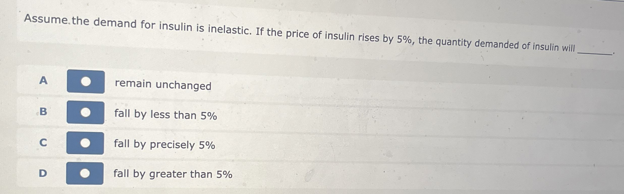 Solved Assume. the demand for insulin is inelastic. If the | Chegg.com