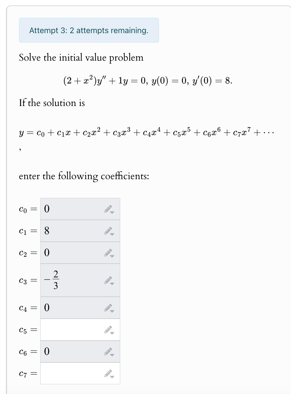 Solved Attempt 3: 2 ﻿attempts remaining.Solve the initial | Chegg.com