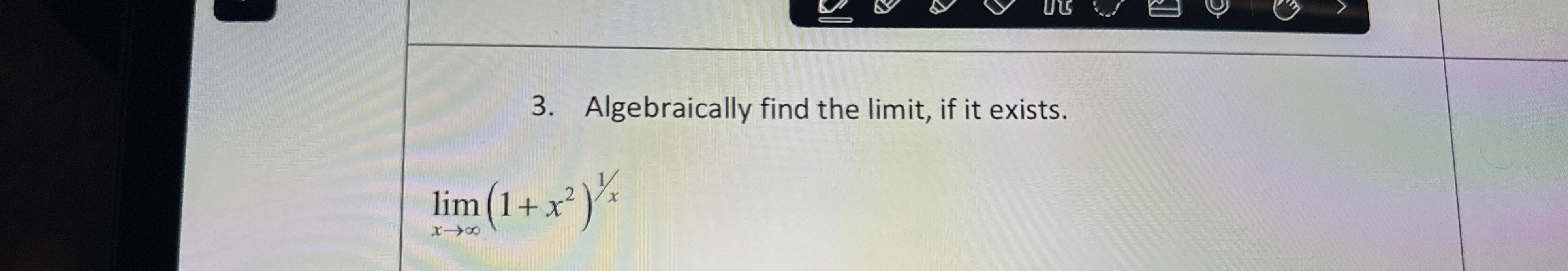 Solved Algebraically find the limit, ﻿if it | Chegg.com