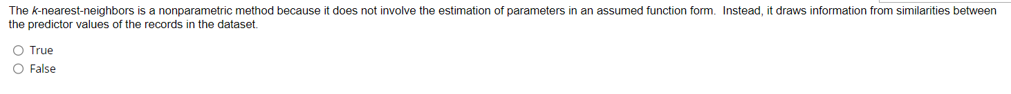 Solved The k-nearest-neighbors is a nonparametric method | Chegg.com