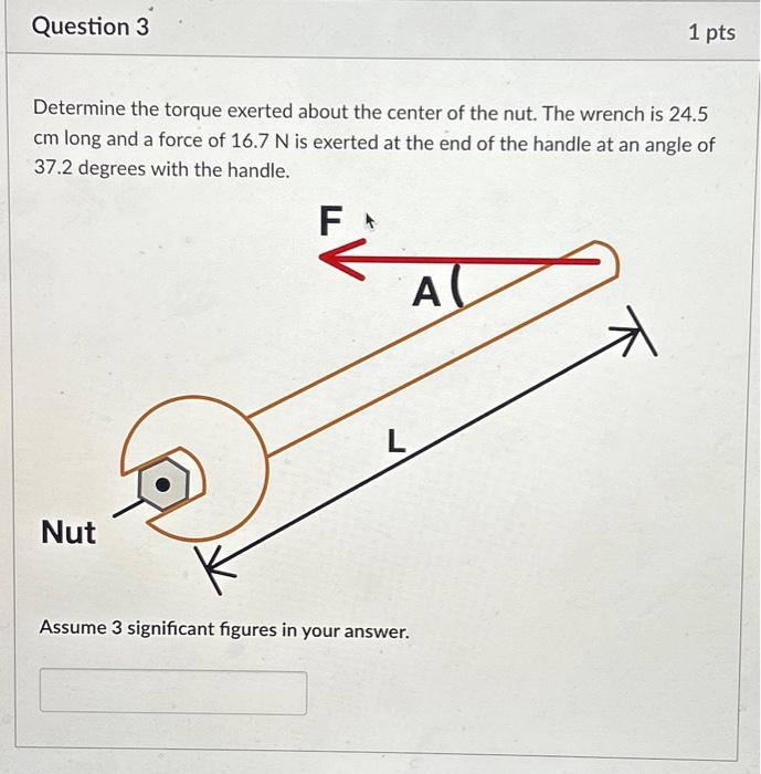 Solved Determine the torque exerted about the center of the | Chegg.com