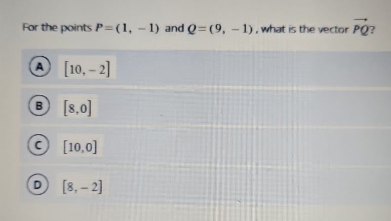 Solved For the points P=(1,-1) ﻿and Q=(9,-1), ﻿what is the | Chegg.com