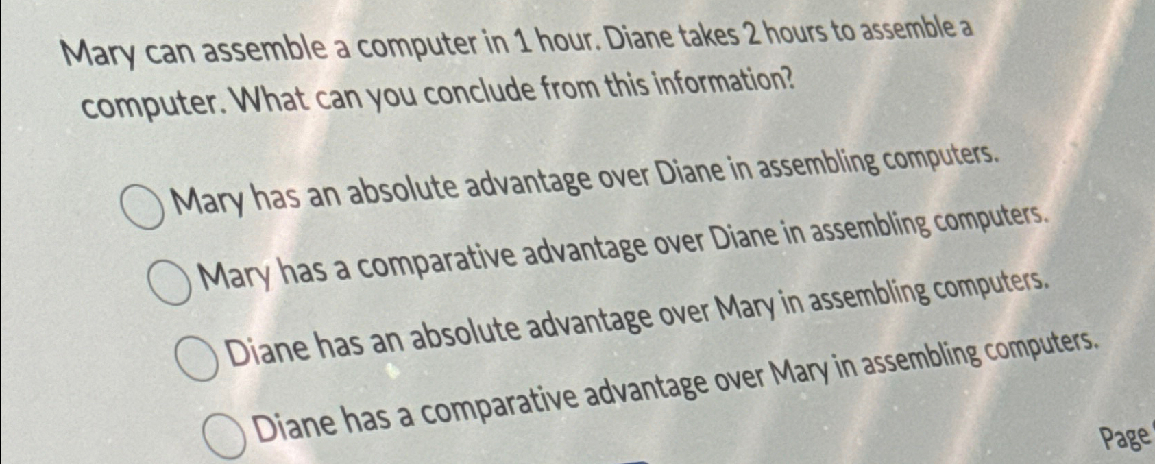 Solved Mary can assemble a computer in 1 ﻿hour. Diane takes | Chegg.com