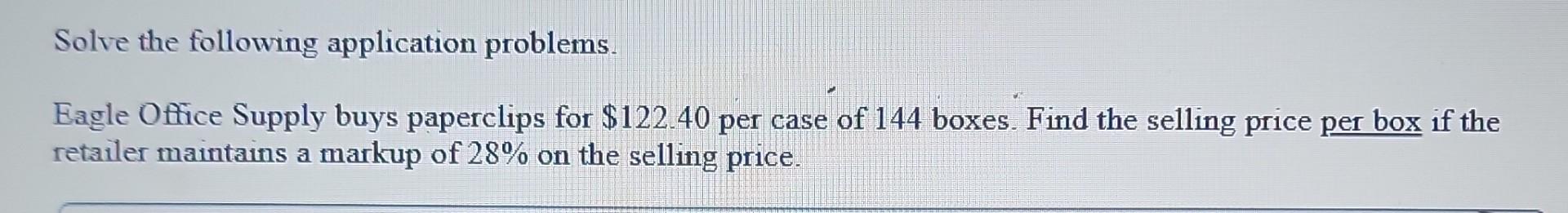 Solved Solve the following application problems. Eagle | Chegg.com