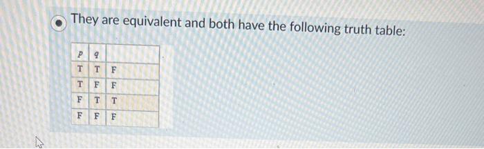 Solved Determine if the following are equivalent, by giving | Chegg.com