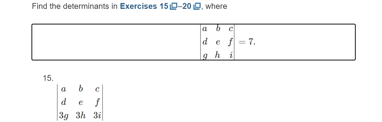 Solved Find the determinants in Exercises 15 吅, | Chegg.com