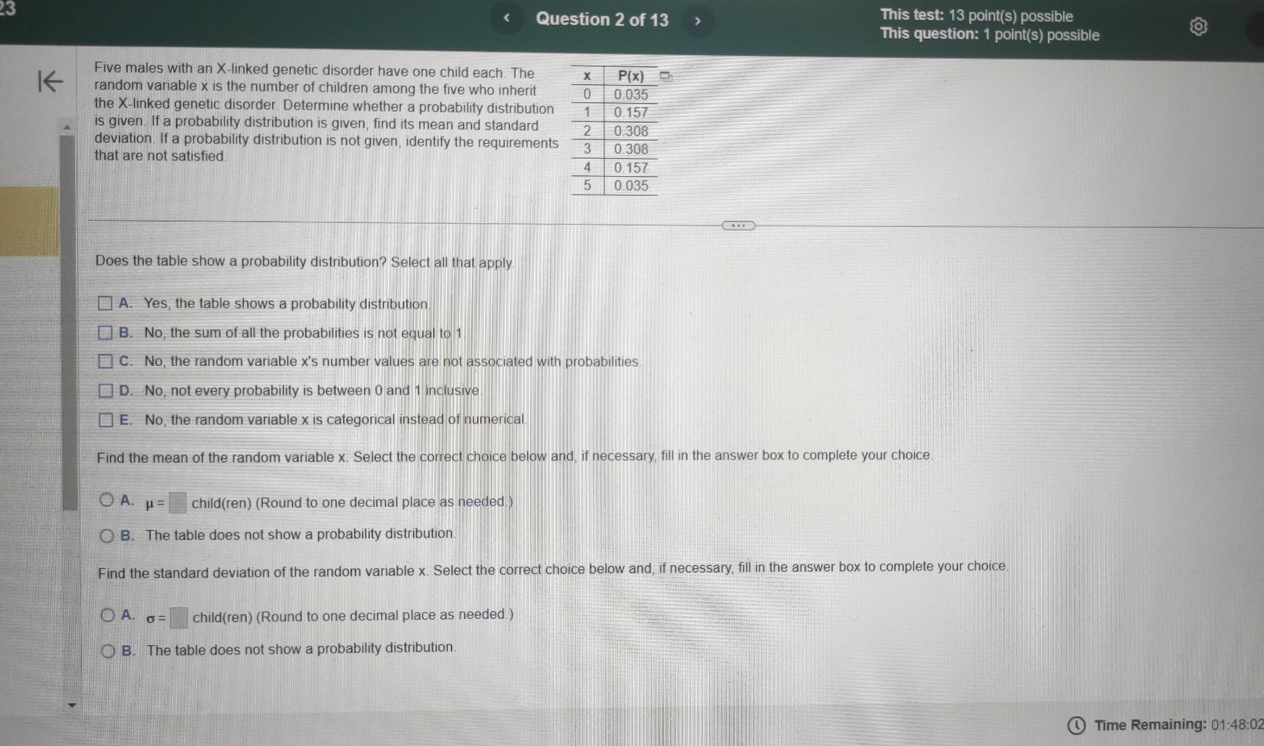 Solved Five males with an X-linked genetic disorder have one | Chegg.com