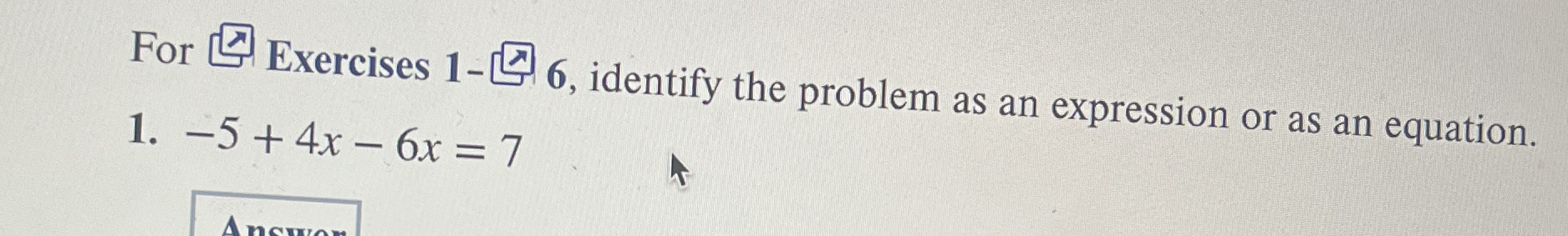 Solved For ﻿Exercises 1-6, ﻿identify the problem as an | Chegg.com