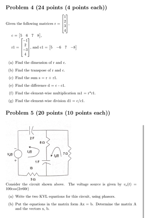 Solved Problem 1 (20 points (4 points each)) Given H(w) = | Chegg.com