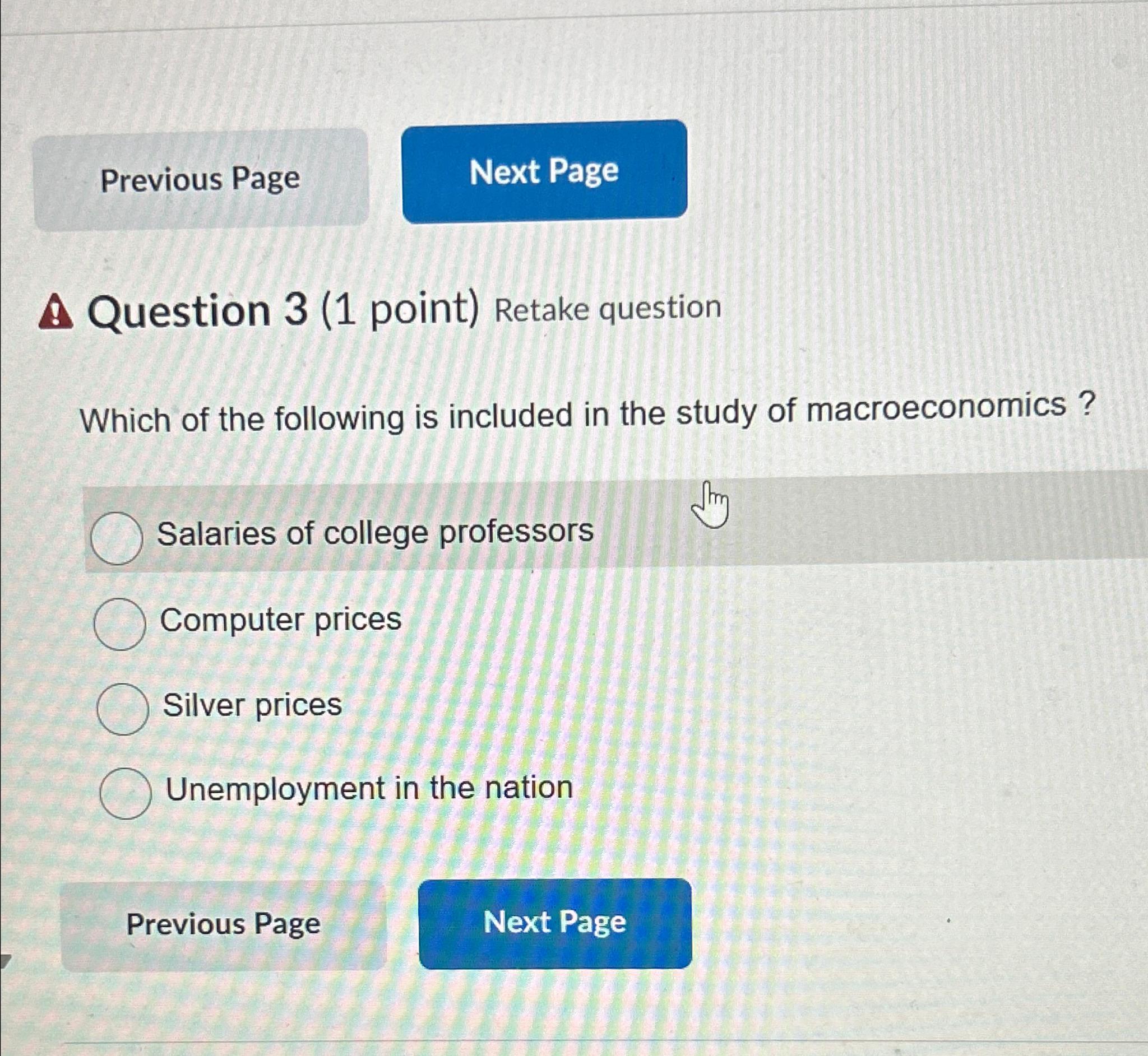 Solved A Question 3 (1 ﻿point) ﻿Retake questionWhich of the | Chegg.com