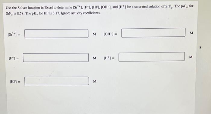 Solved Use the Solver function in Excel to determine | Chegg.com