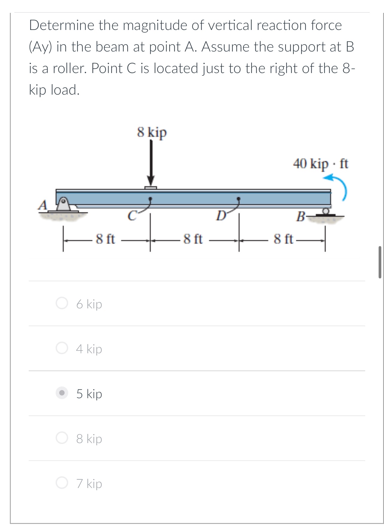 Solved Determine the magnitude of vertical reaction force | Chegg.com