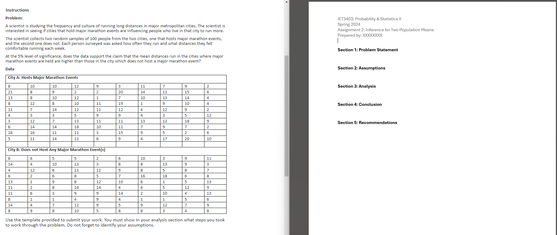 IET3403: Probability & Statistics IISpring | Chegg.com