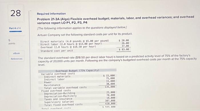 Solved Required information Problem 21-3A (Algo) Flexible | Chegg.com