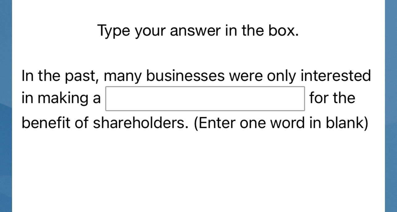 Solved Type your answer in the box. In the past, many | Chegg.com