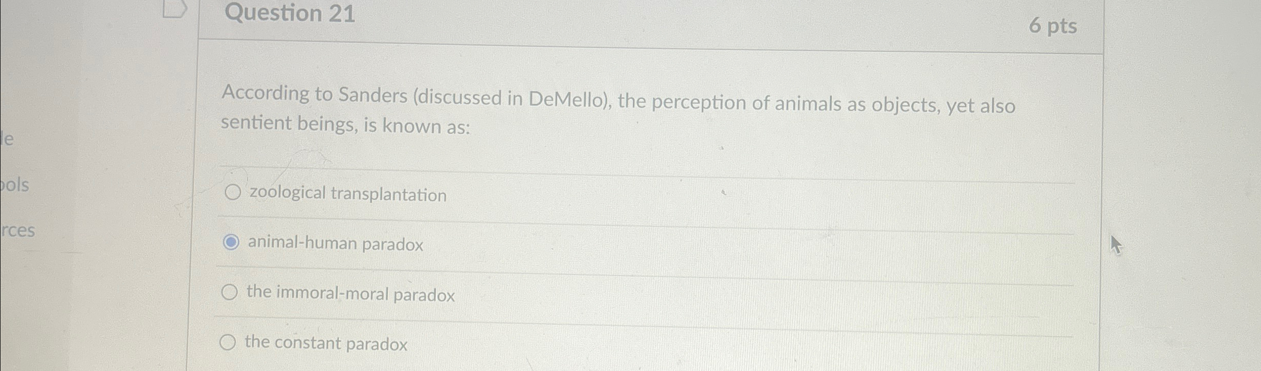 Solved Question 216 ﻿ptsAccording to Sanders (discussed in | Chegg.com