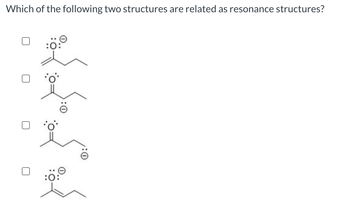 Solved Which of the following two structures are related as | Chegg.com